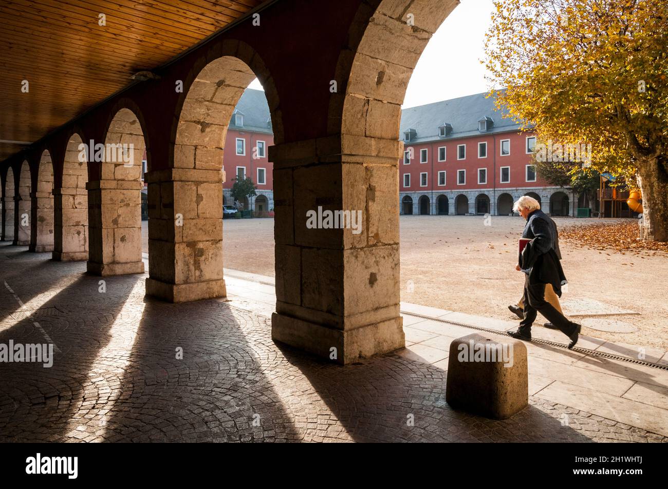 FRANCE. SAVOIE (73). CHAMBERY. THE CURIAL SQUARE, FORMER BARRACKS ...