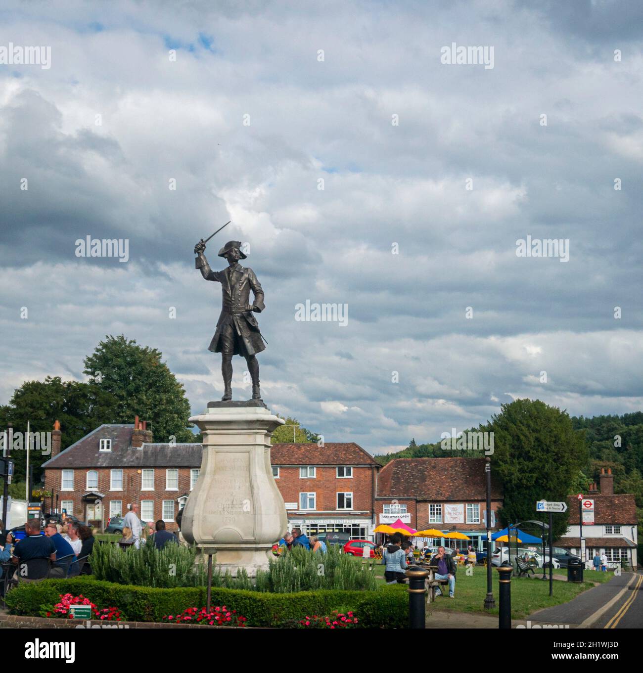 Statue of General Wolfe in the village of Westerham, Kent, UK Stock ...