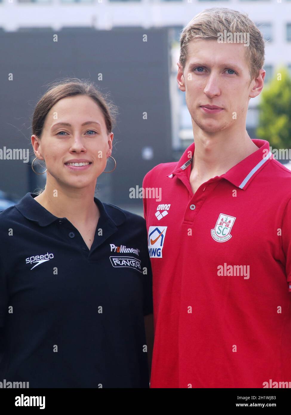 Schwimmerin Sarah Köhler SG Frankfurt und Schwimmer Florian Wellbrock ...