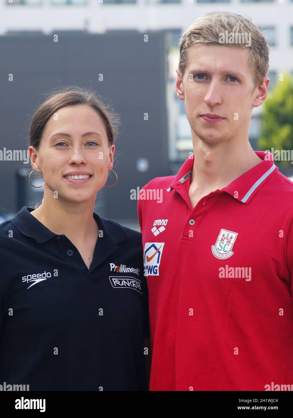 Schwimmerin Sarah Köhler SG Frankfurt und Schwimmer Florian Wellbrock ...