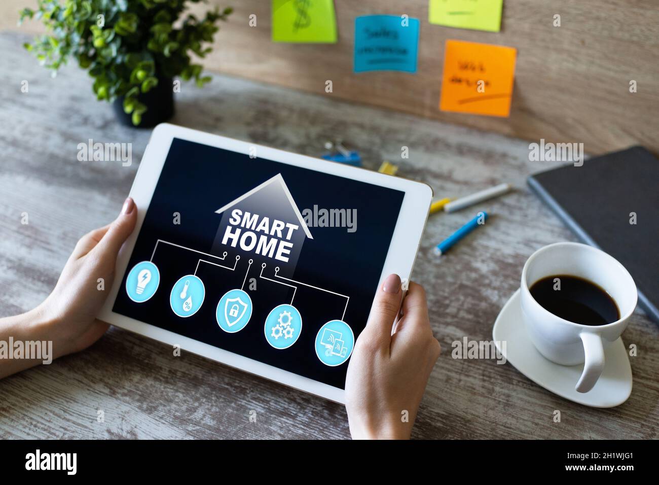 Smart home system monitor screen hi-res stock photography and images ...