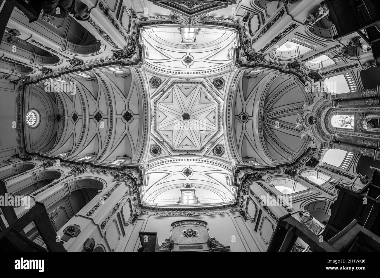 Altea with its church Black and White Stock Photos & Images - Alamy