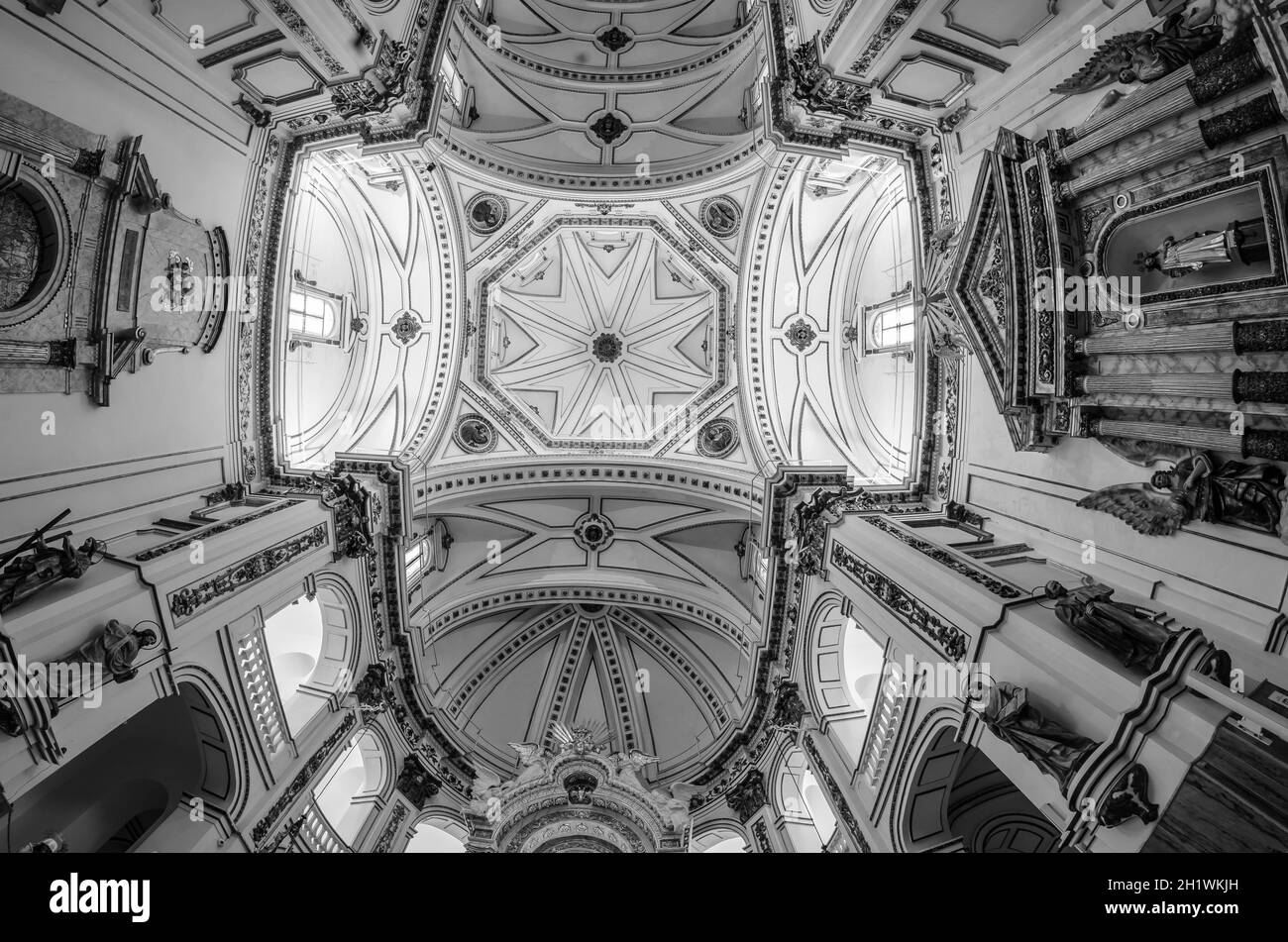 Altea with its church Black and White Stock Photos & Images - Alamy