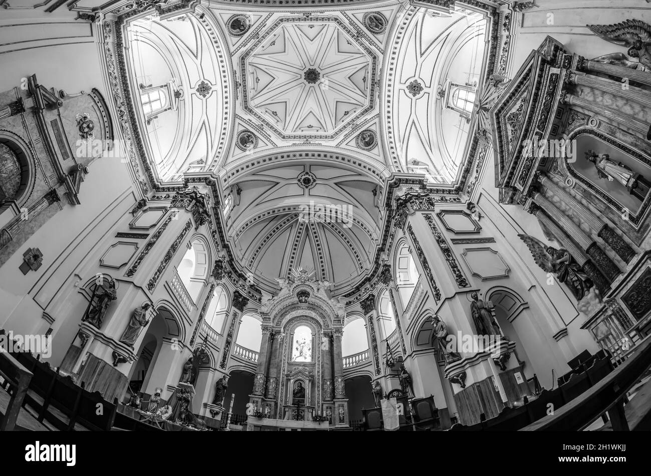 Altea with its church Black and White Stock Photos & Images - Alamy