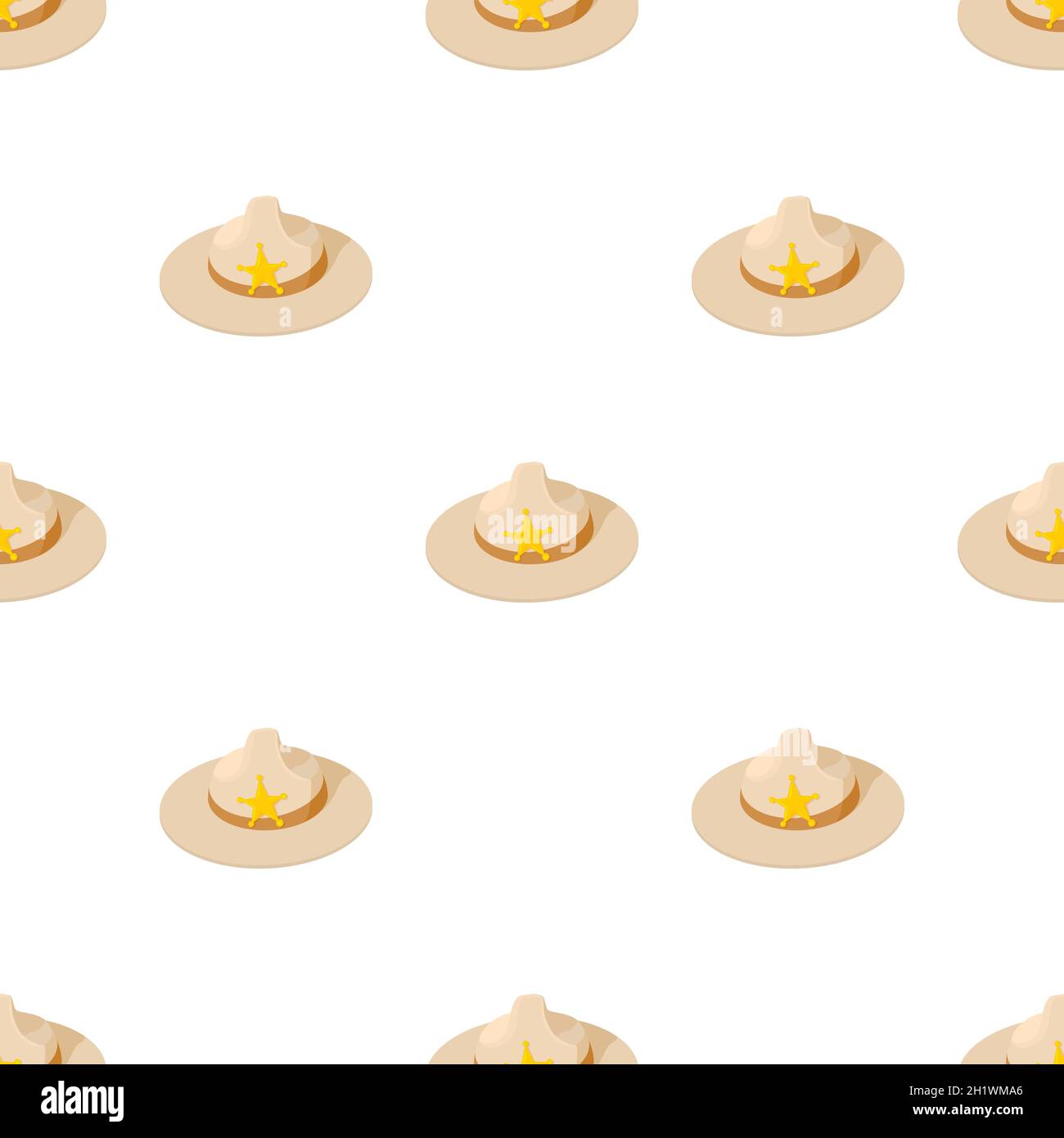 Sheriff hat pattern seamless background texture repeat wallpaper ...