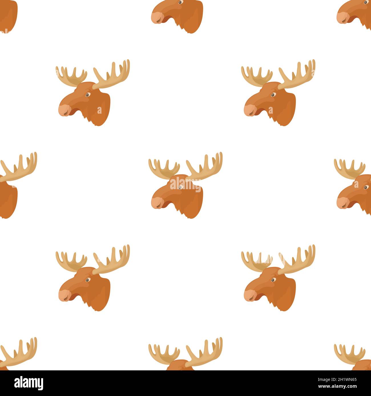 Head of elk pattern seamless background texture repeat wallpaper ...