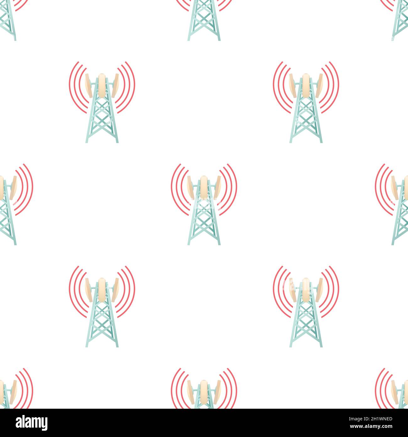 Tower with telecommunications equipment pattern seamless background ...