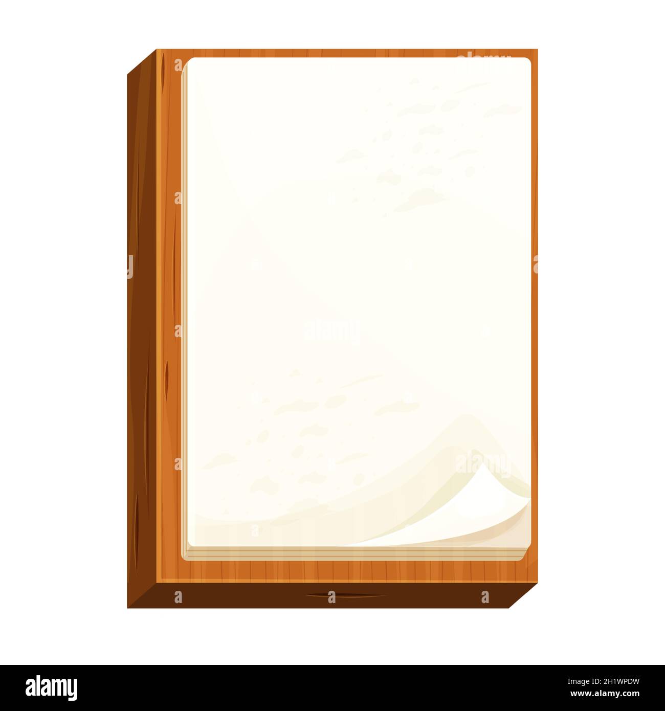 Checklist empty on a wooden board note paper, to do work in cartoon ...