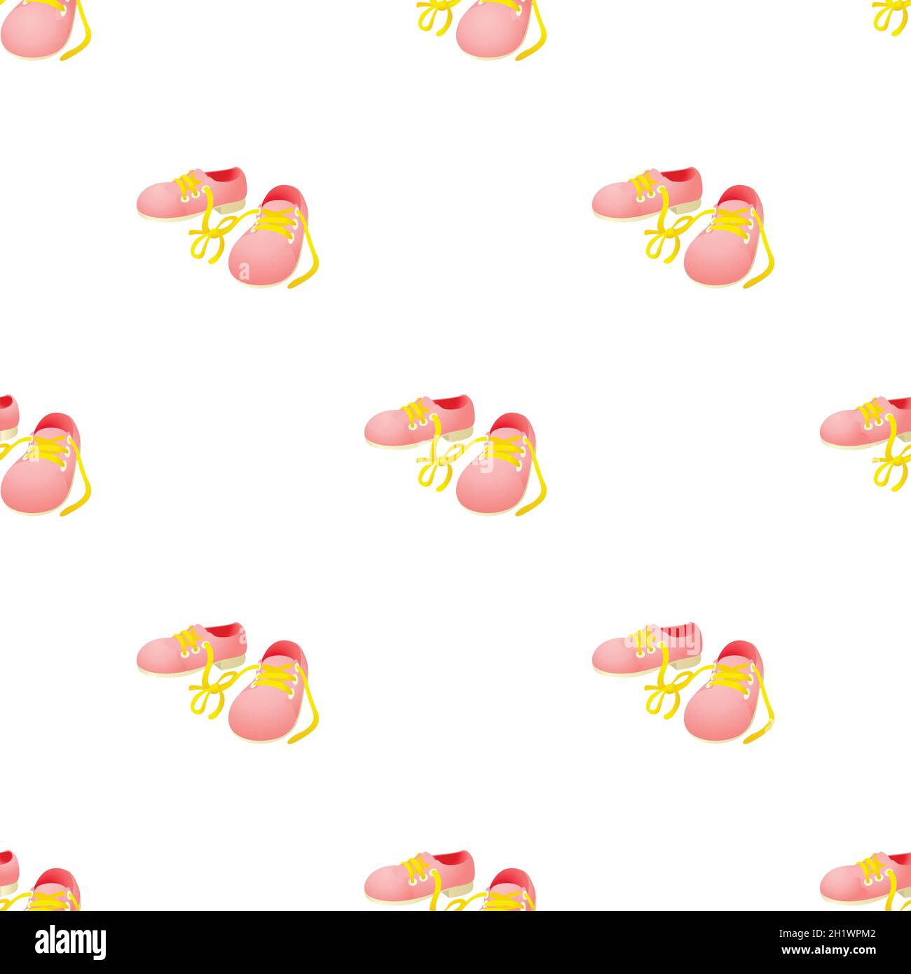 Pink shoes with laces tied together pattern seamless background texture ...