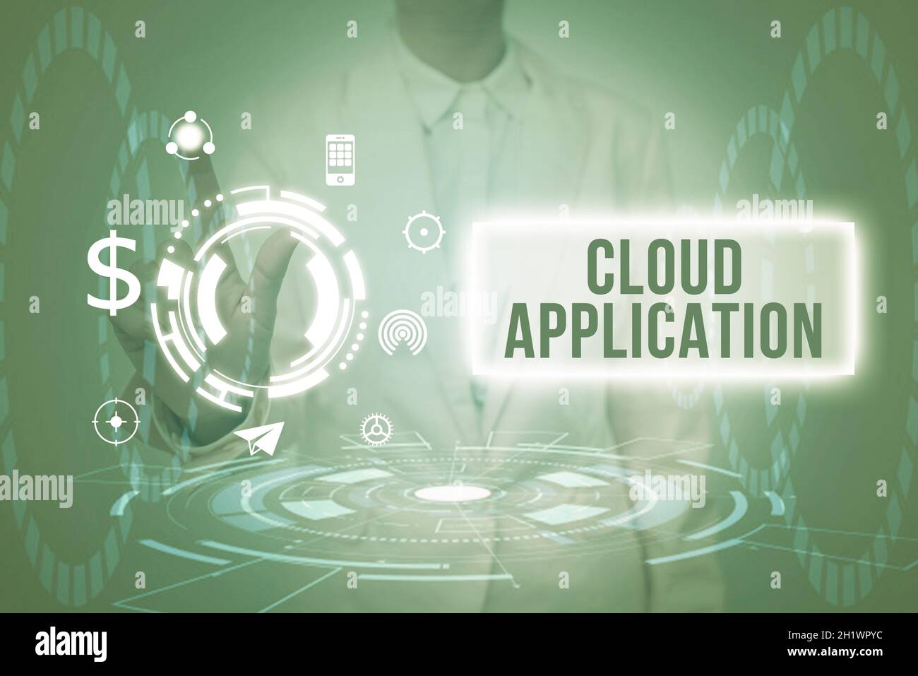 Writing Displaying Text Cloud Application Word For The Software Program Where Cloud Computing