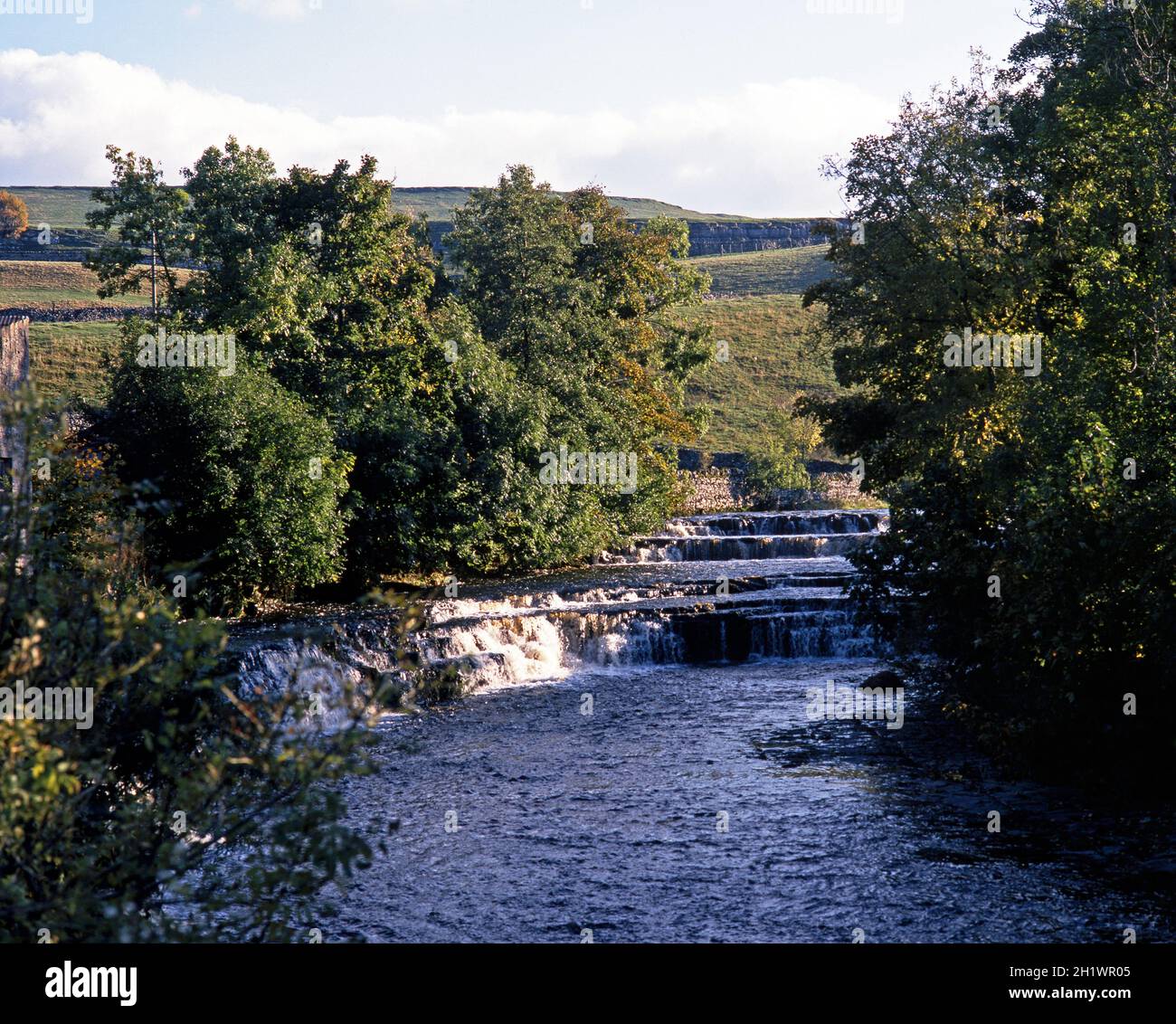 Waterfall on River Bain, Bainbridge, Yorkshire Dales, North Yorkshire ...