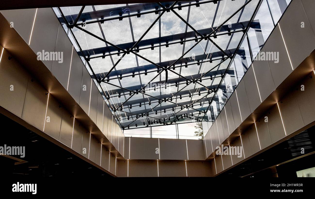 Ukraine, Kiev - September 24, 2019: Structural glazing of the facade ...