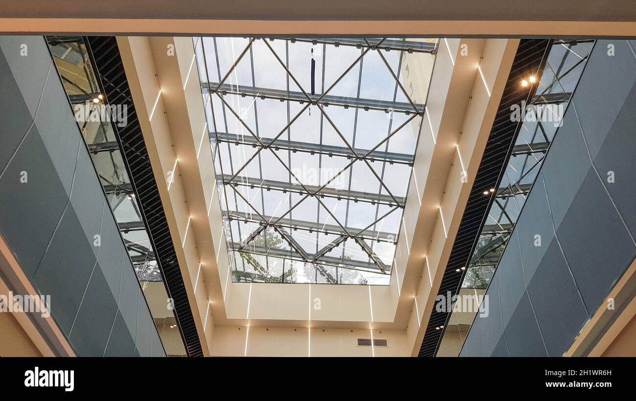 Ukraine, Kiev - September 24, 2019: Structural glazing of the facade ...