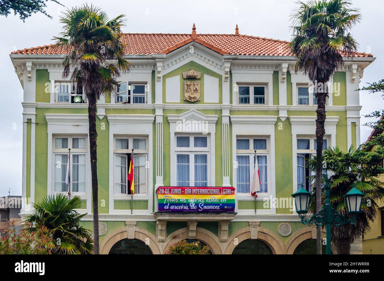SUANCES, SPAIN - JULY 6, 2021: Town Hall of Suances, Cantabria ...