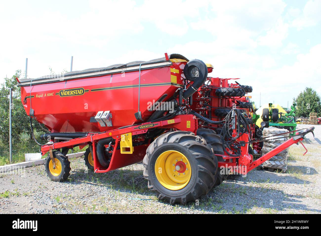 Kyiv, Ukraine - June 16, 2020: The seeder Vaderstad RAPID 400 C at Kyiv ...