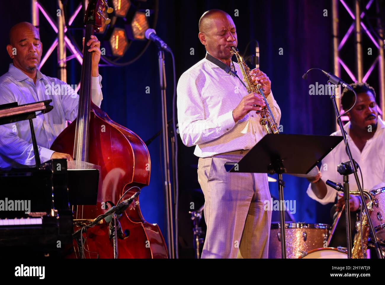 Cracow, Poland - July 11, 2021: Branford Marsalis Quartet live at 26rd ...