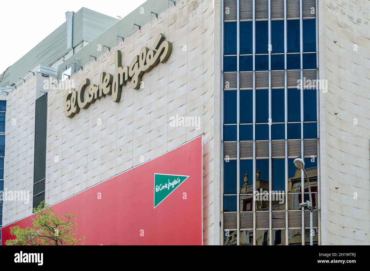 MADRID, SPAIN - JULY 23, 2021: Facade of El Corte Ingles store in ...