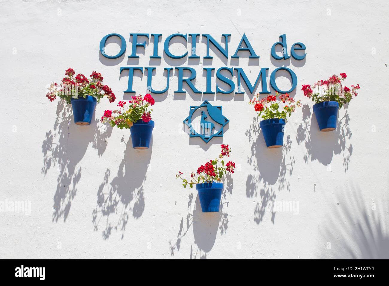 Cabra, Spain - May 19th, 2019: Cabra tourist office whitewashed wall ...