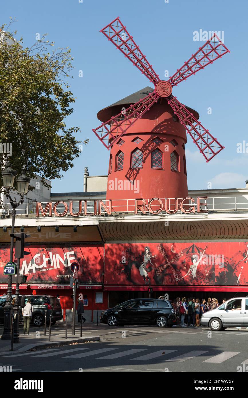 The Moulin Rougein Paris, France. Moulin Rouge is the most famous ...