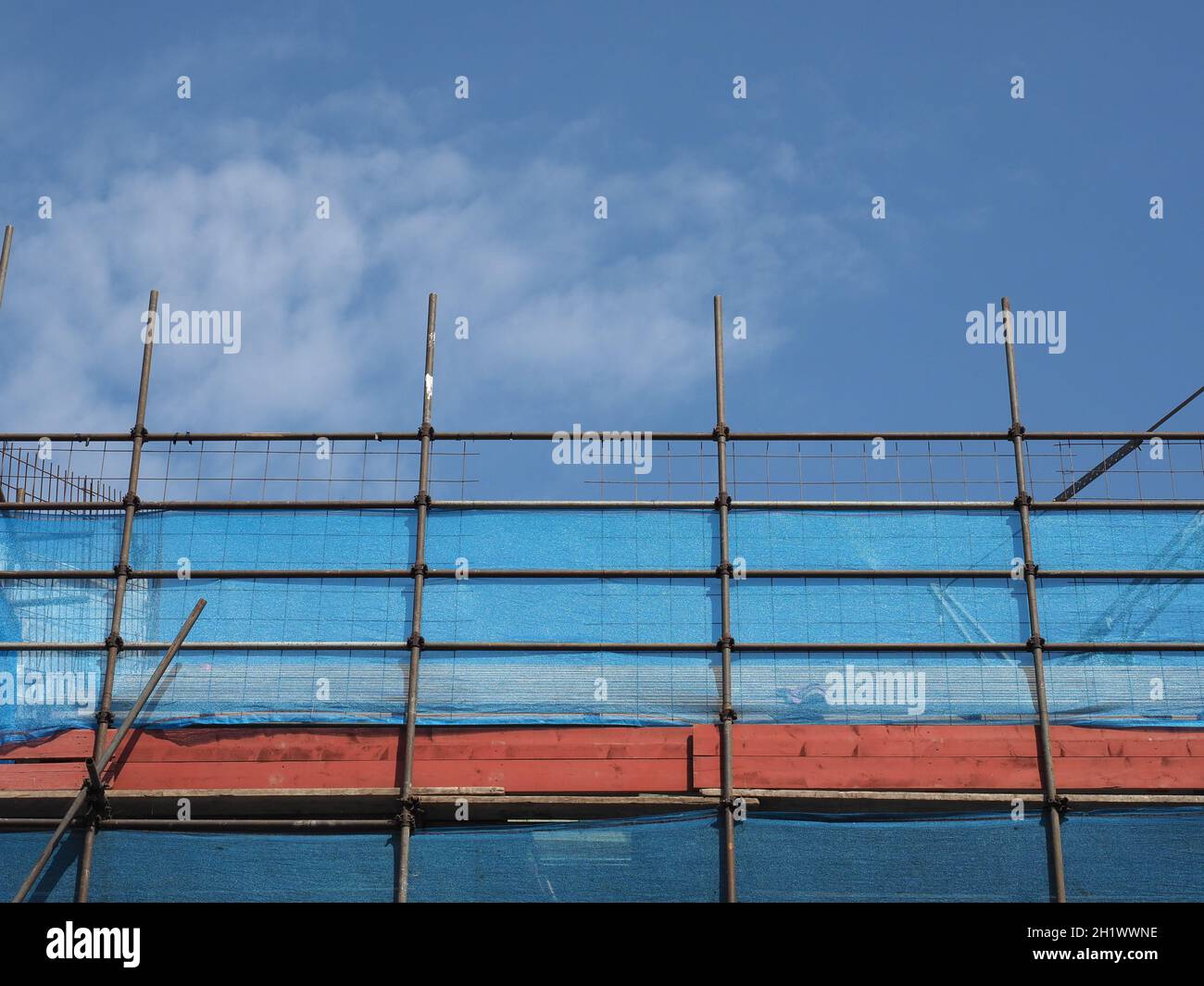 temporary scaffolding for construction works at building site Stock ...