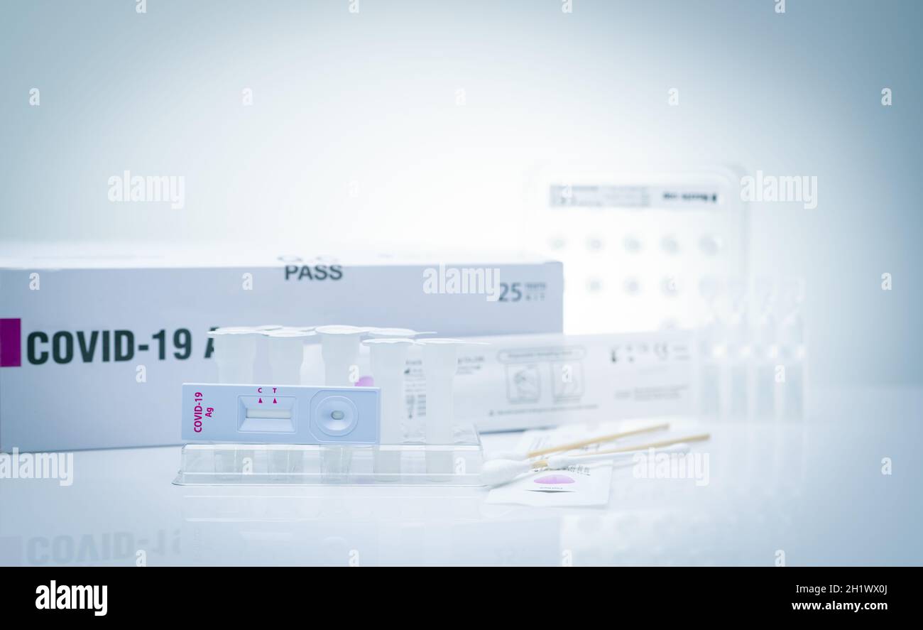 Covid 19 antigen self test for nasal swab. Antigen test kit for home ...