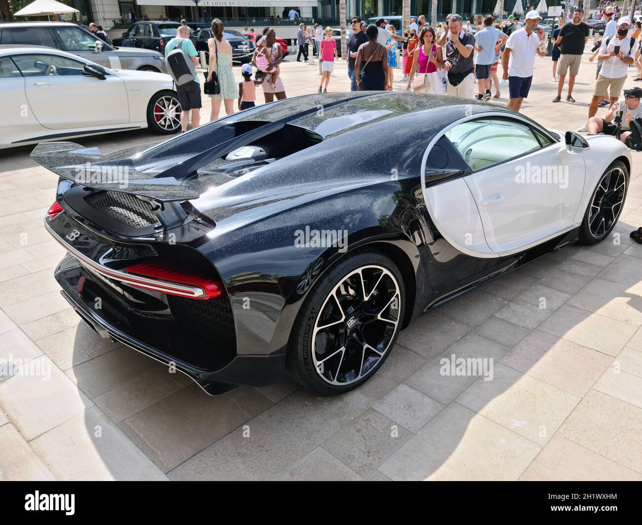 Monte-Carlo, Monaco - July 24, 2021: White Bugatti Chiron Luxury ...