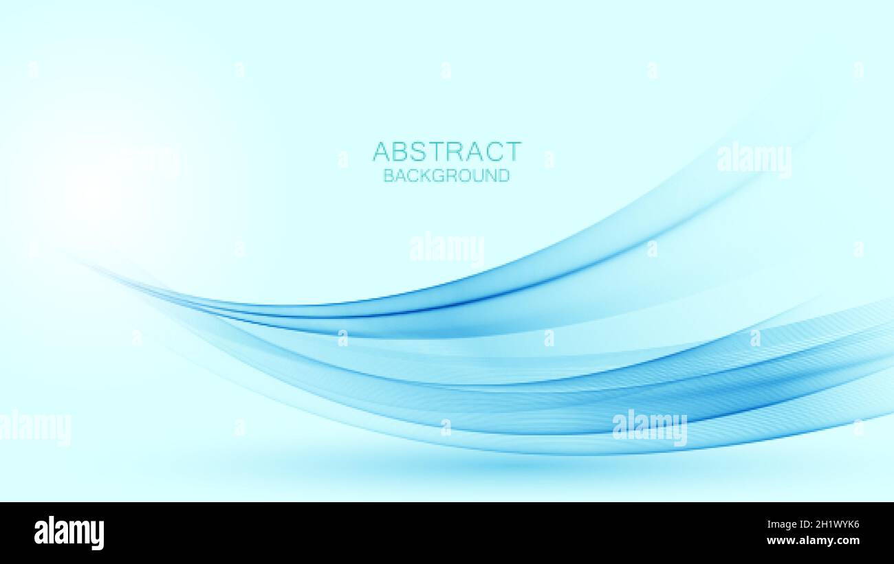 Blue wave of smoky texture. Transparent background design element Stock ...
