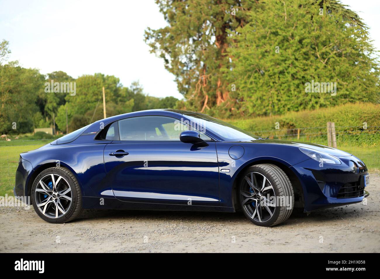 2020 Alpine A110 in blue Stock Photo - Alamy