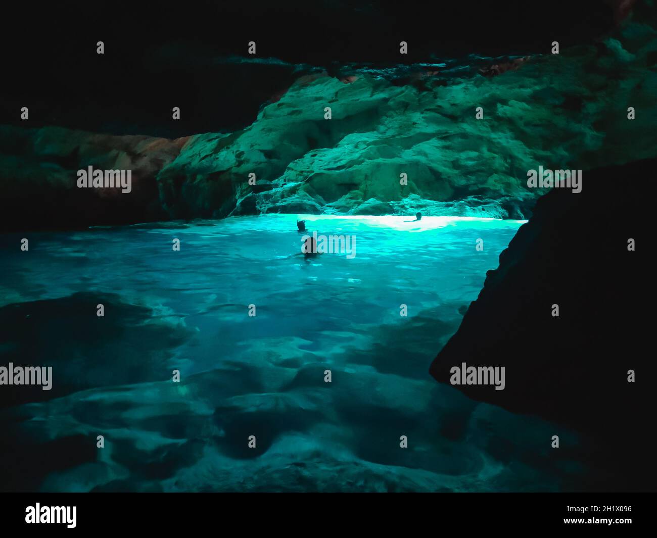 the green cavo of marina di andrano, in puglia Stock Photo - Alamy