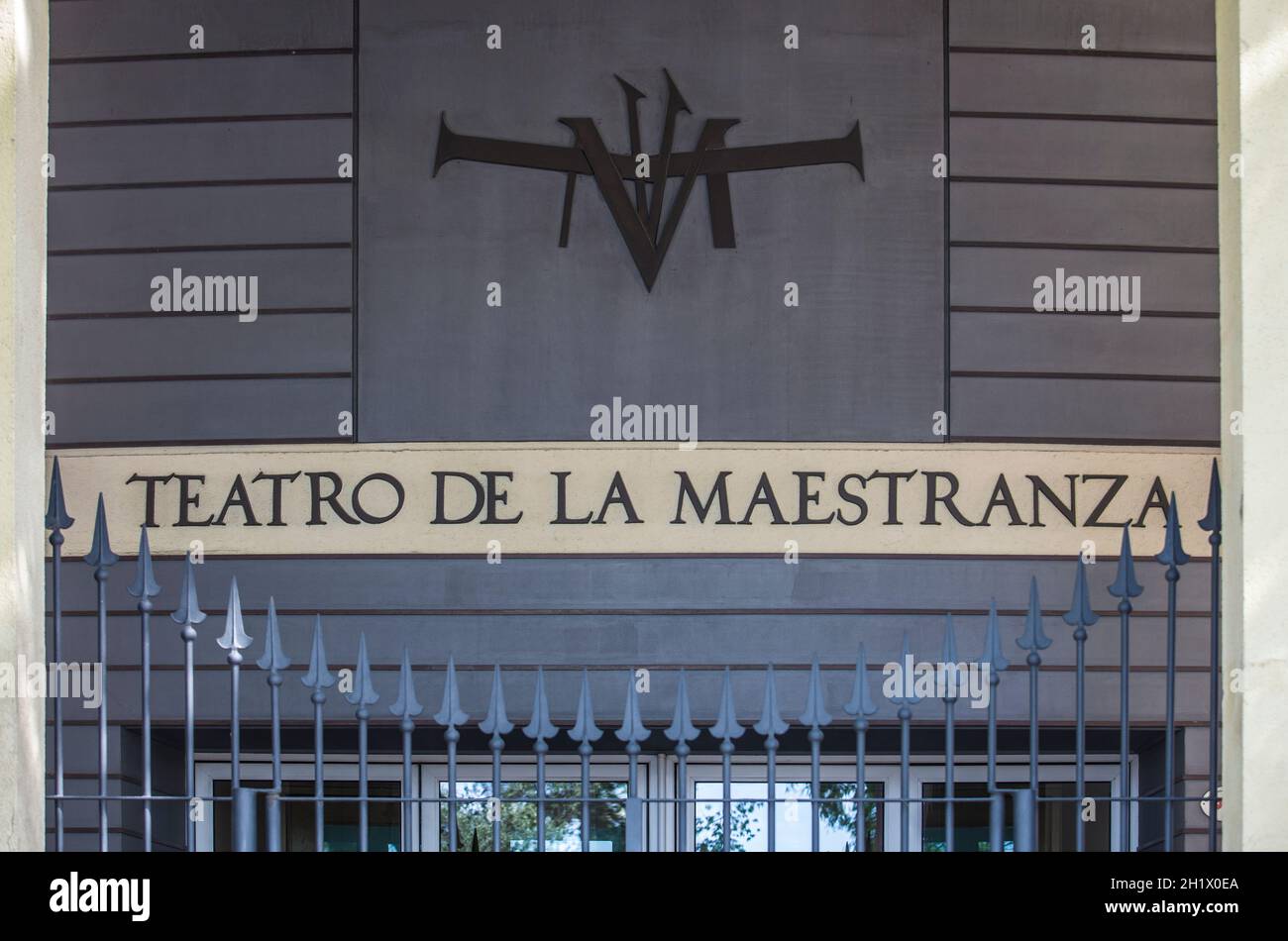 Seville, Spain - Sept 27th 2020: Teatro de la Real Maestranza door ...