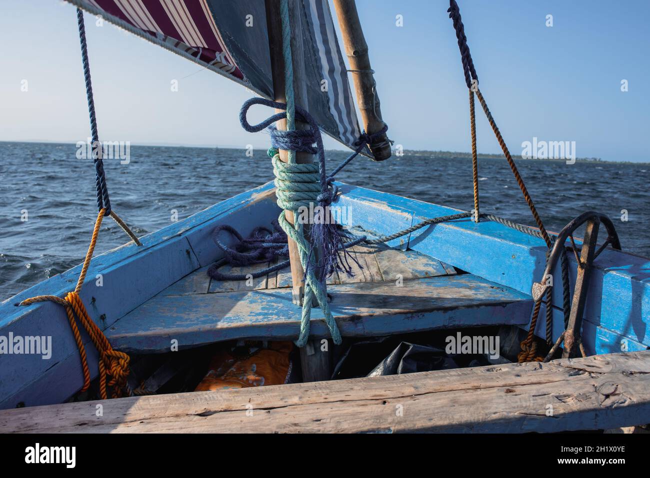 Traditional dhow boat seen on water Stock Photo - Alamy