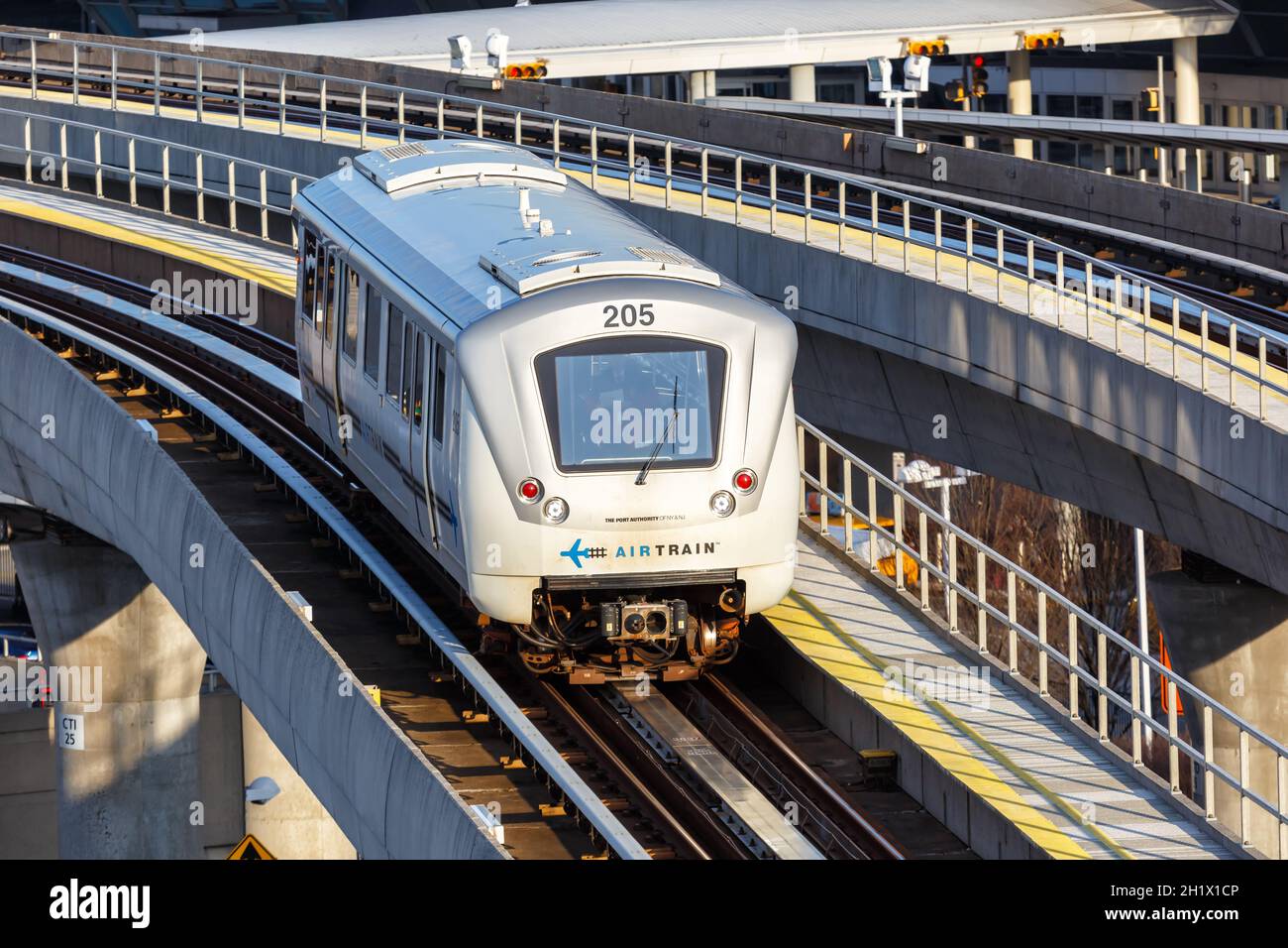 New York City, New York - February 28, 2020: Airtrain at New York JFK ...