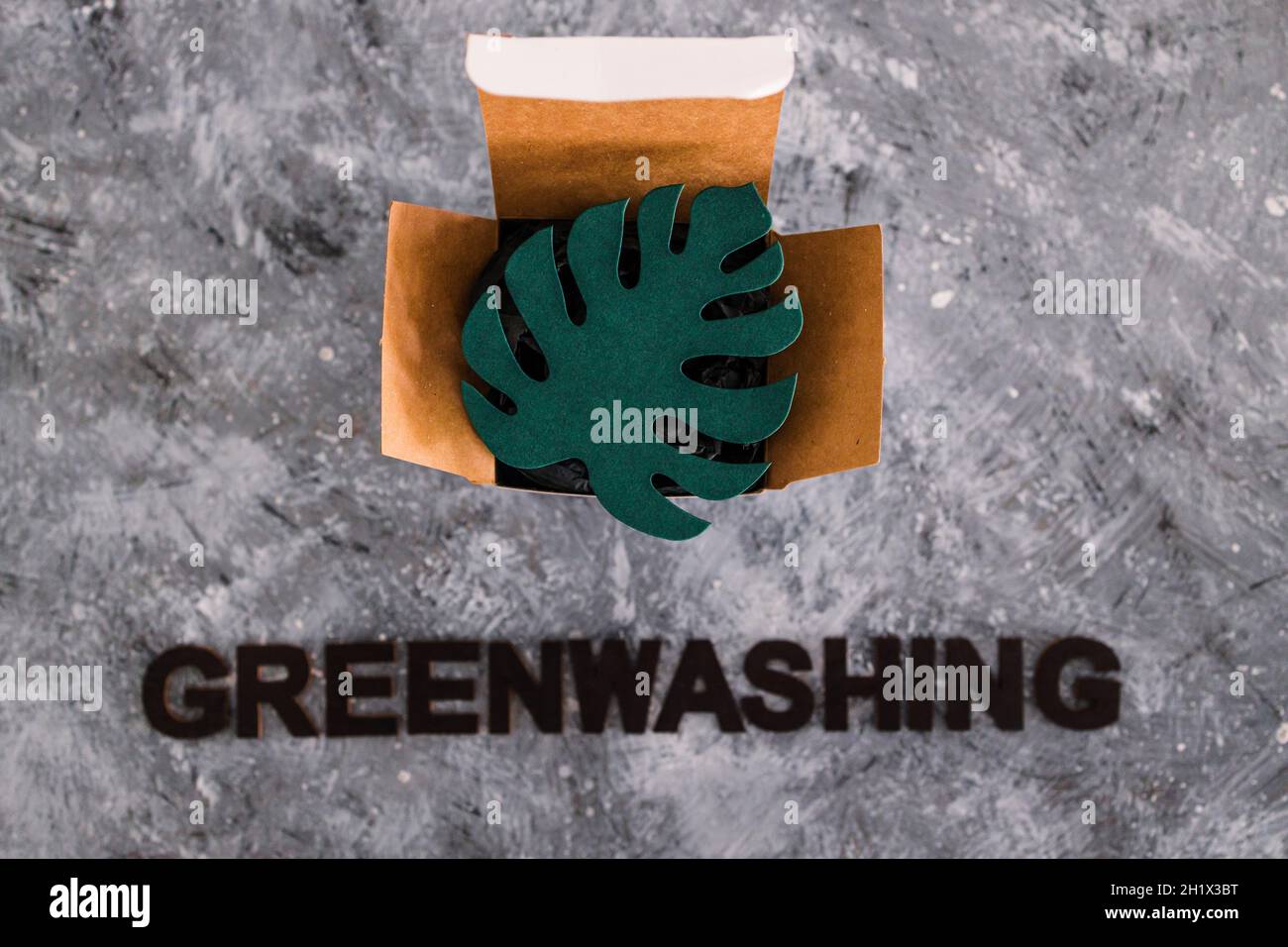 greenwashing and companies pretending to be sustainable conceptual ...