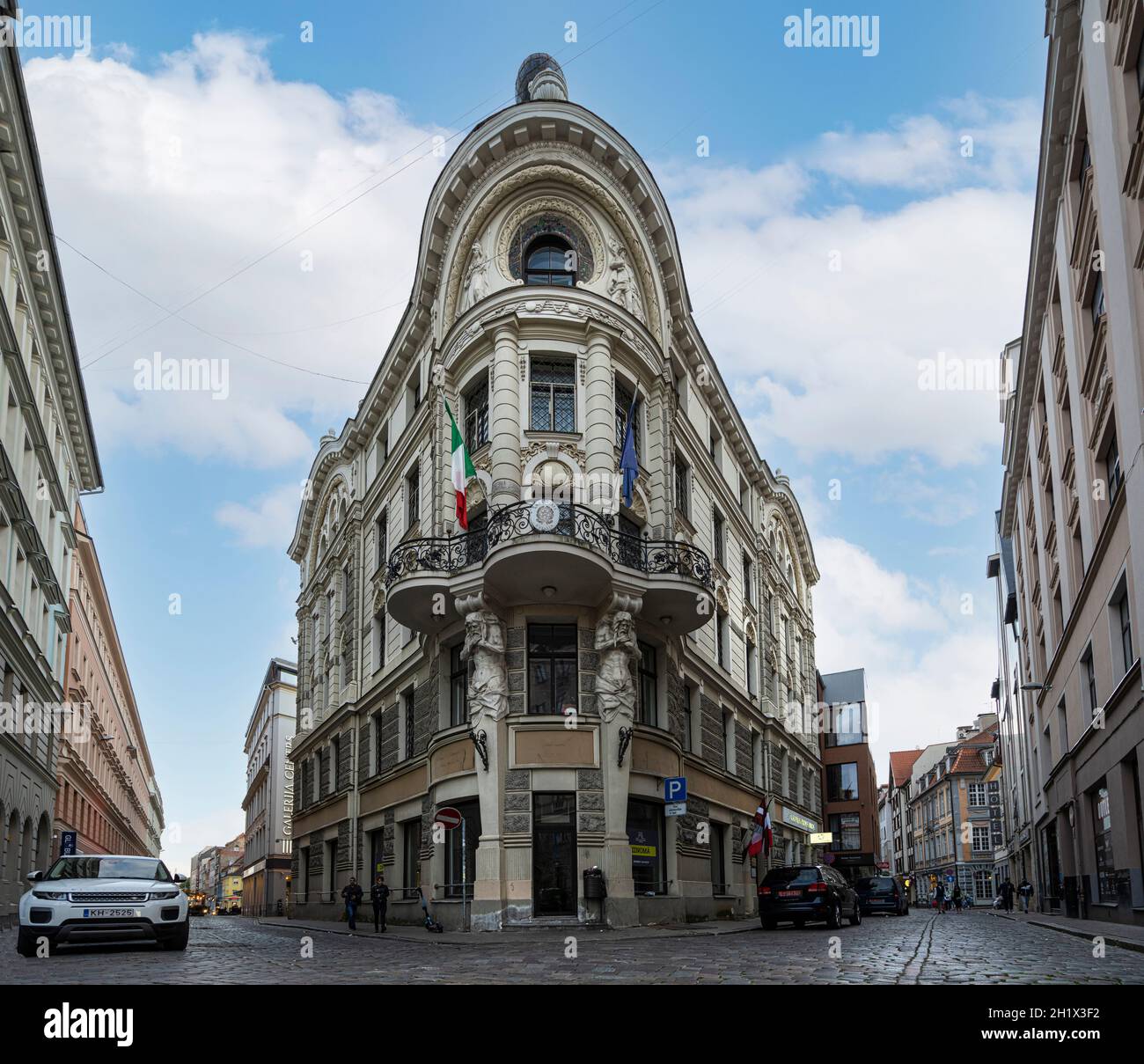 Riga, Latvia. 22 August 2021. External view of the Italian Embassy ...