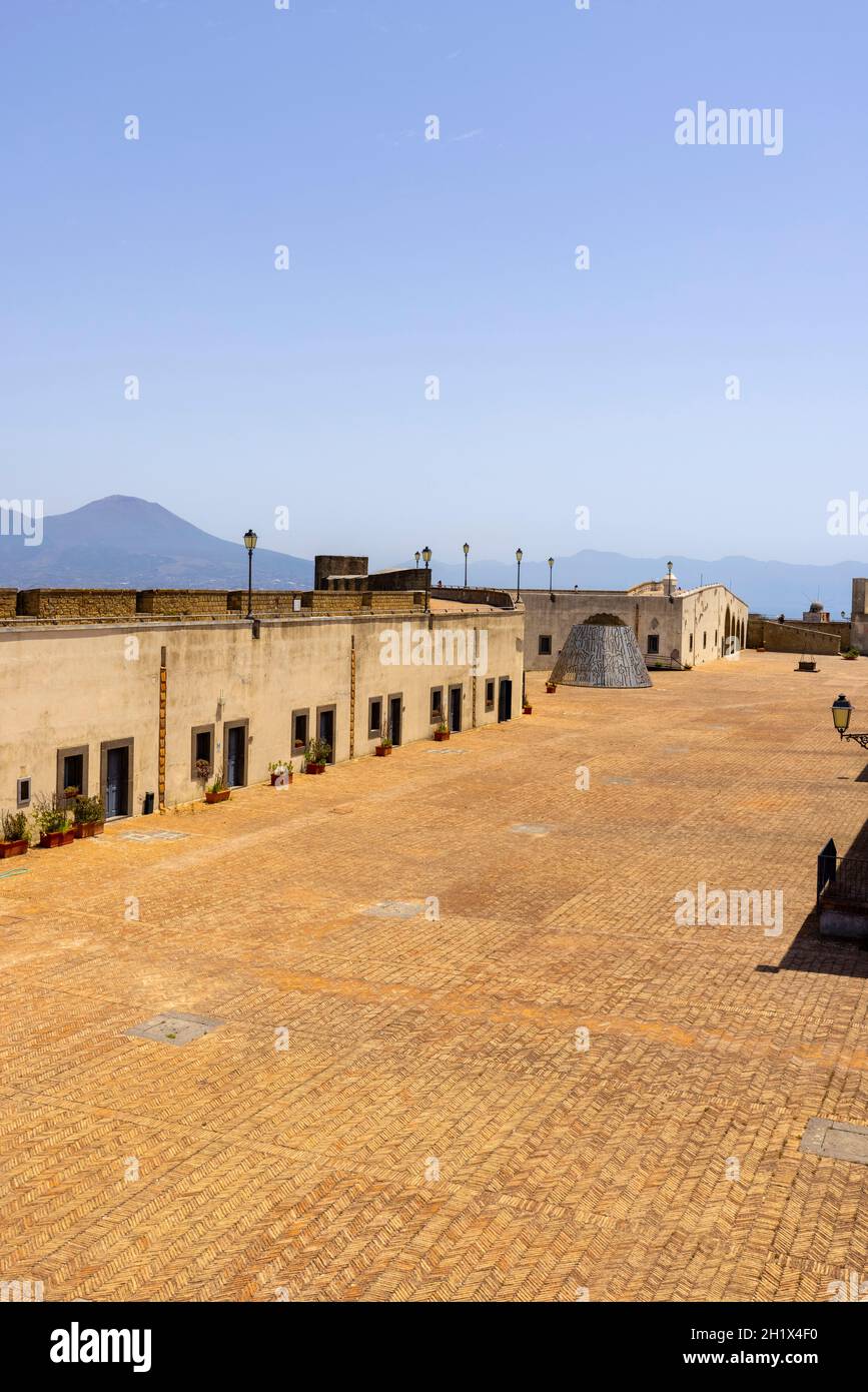 Naples; Italy - June 27; 2021: Modern art, metal sculpture on top of ...