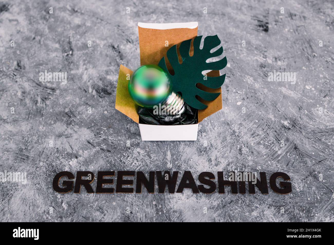 greenwashing and companies pretending to be sustainable conceptual ...