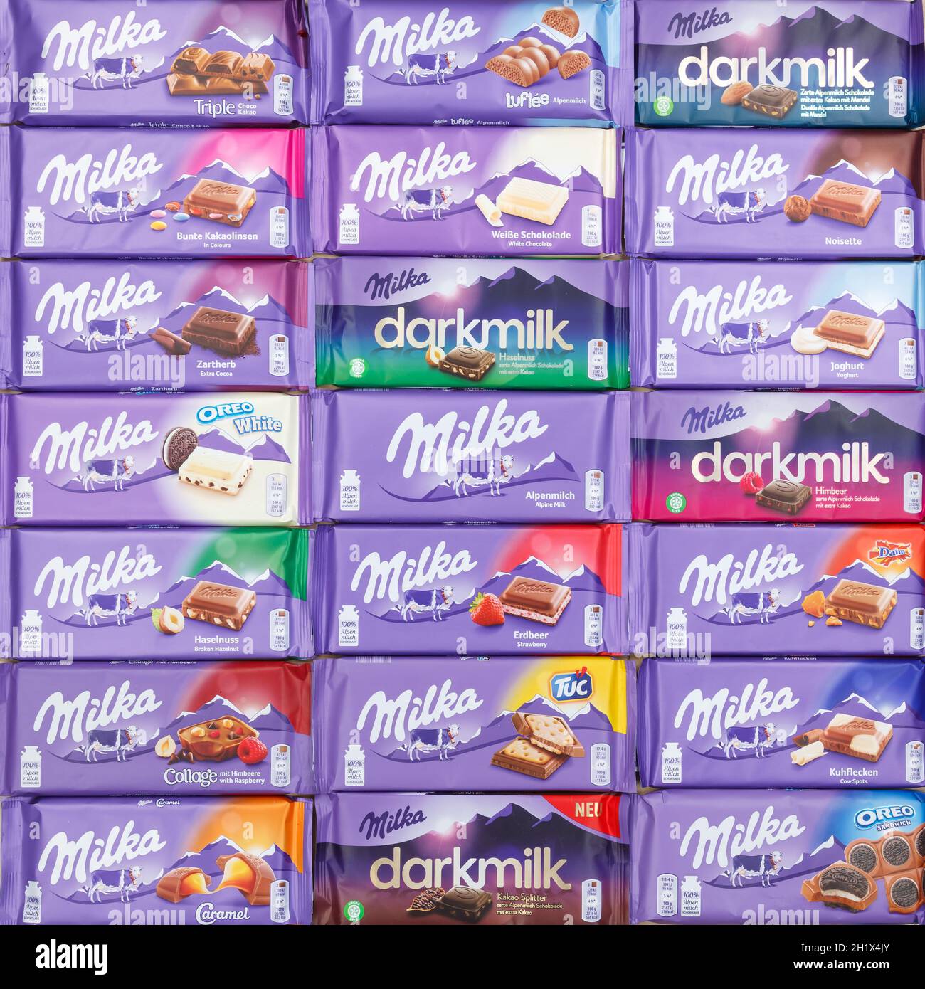 Stuttgart, Germany - March 3, 2021: Milka chocolate chocolates ...