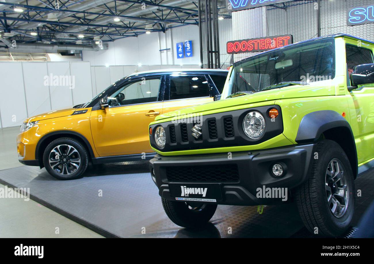 Modern Suzuki Vitara car is presented at exhibition in Kiyv. Japanese ...