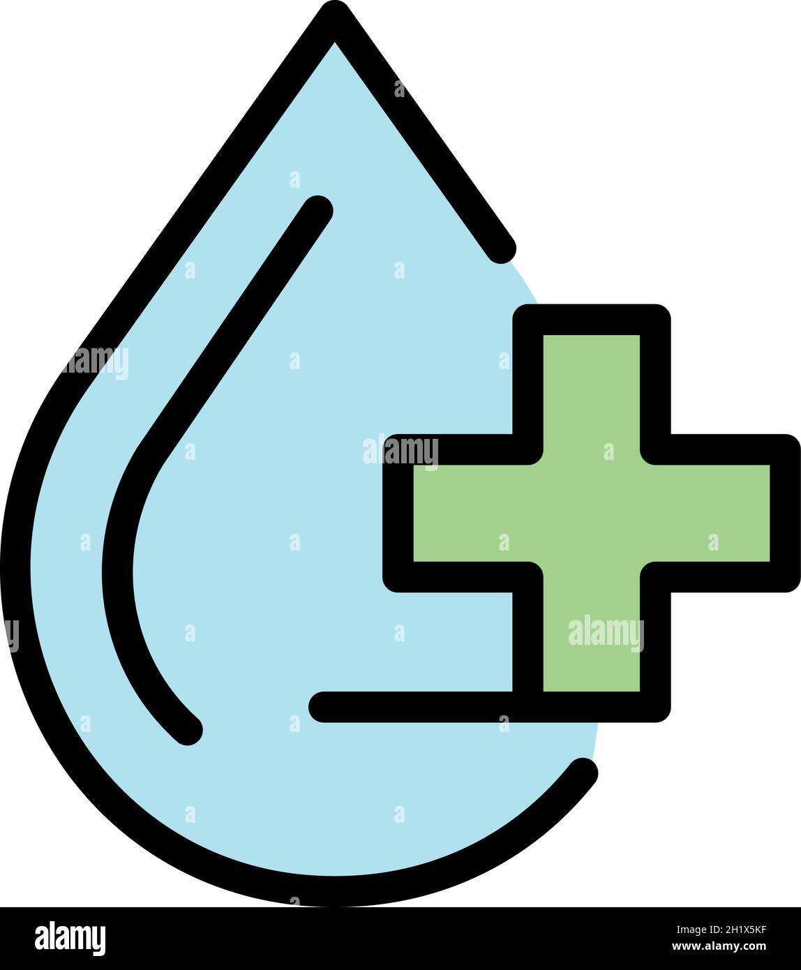 Blood medical drop icon. Outline blood medical drop vector icon color ...