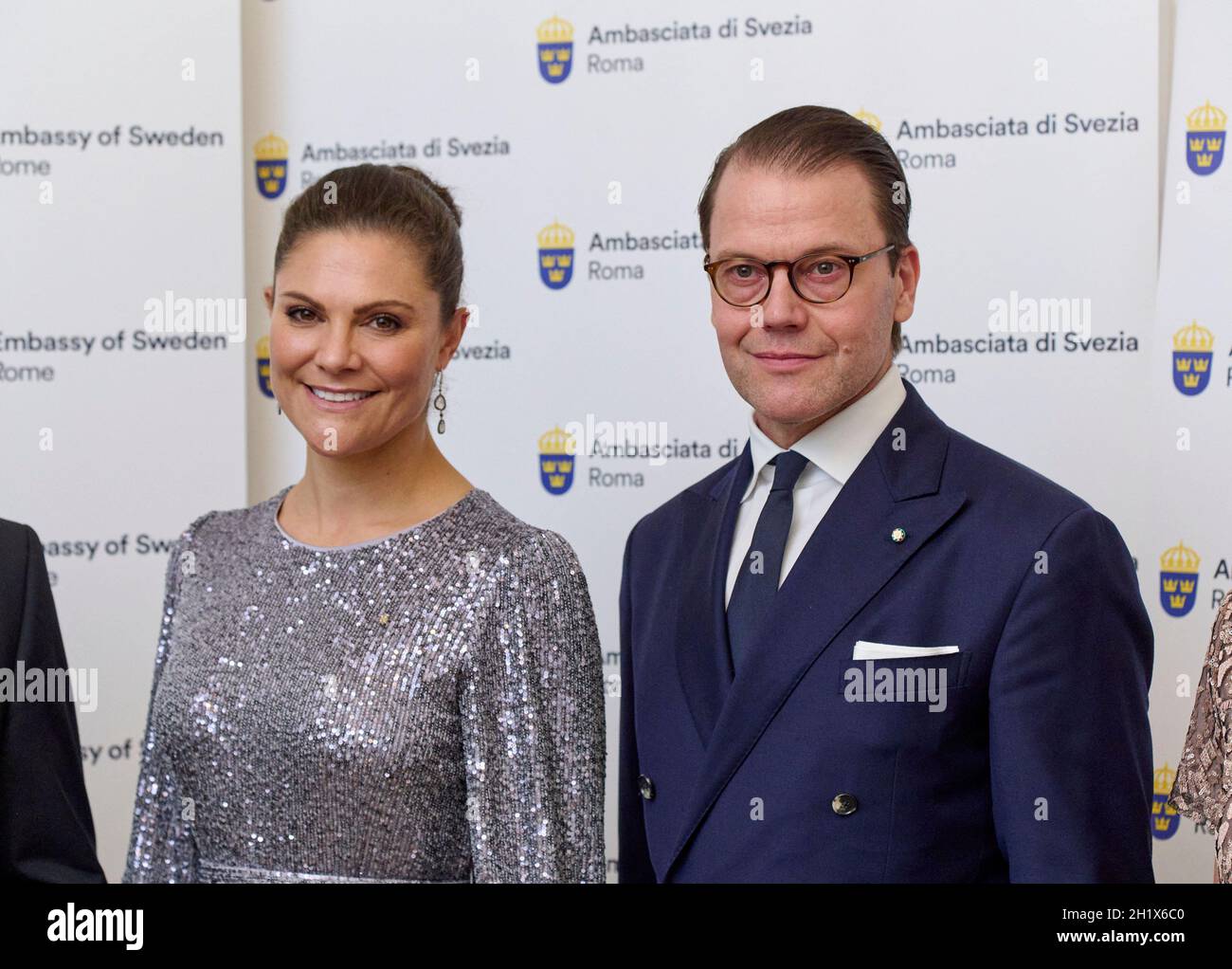 Crown Princess Victoria of Sweden, Prince Daniel attending a gala ...