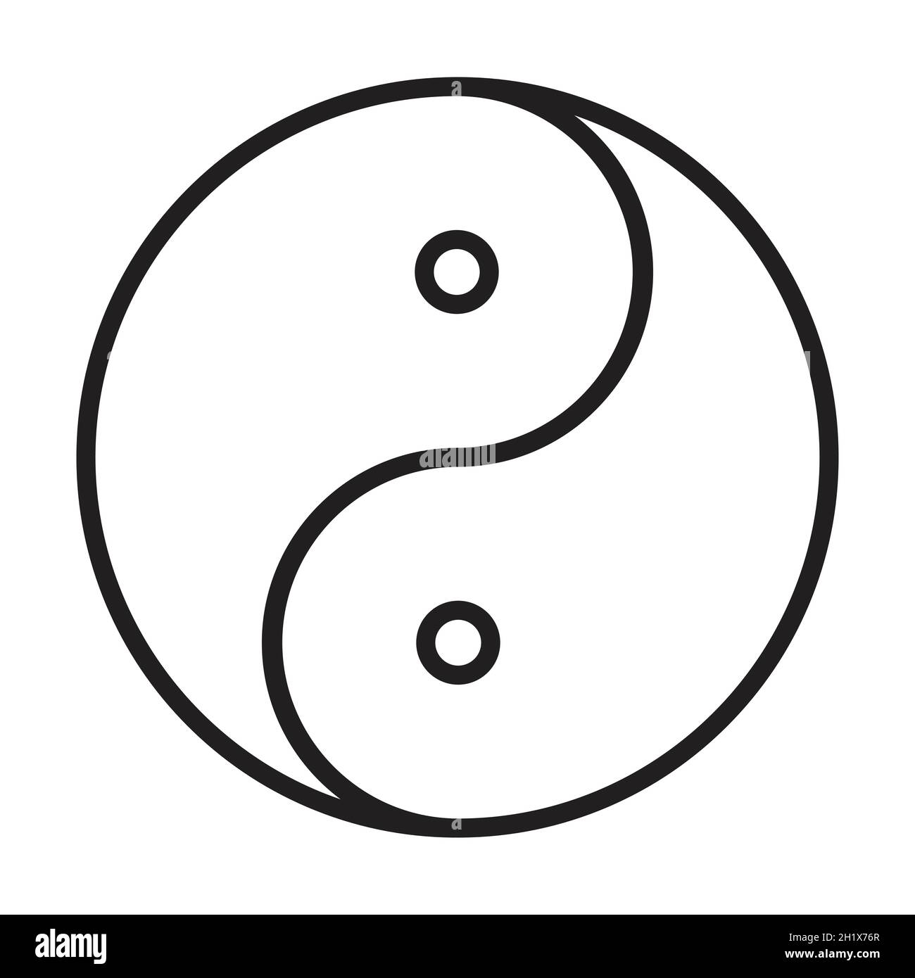yin-yang icon vector for graphic design, logo, website, social media ...