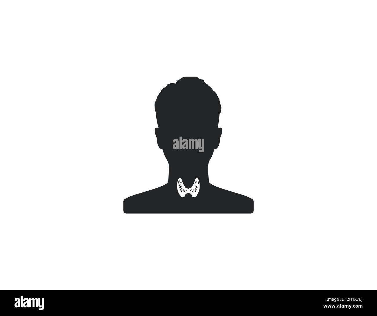 Vector illustration. Flat design. Patient medical thyroid icon Stock ...