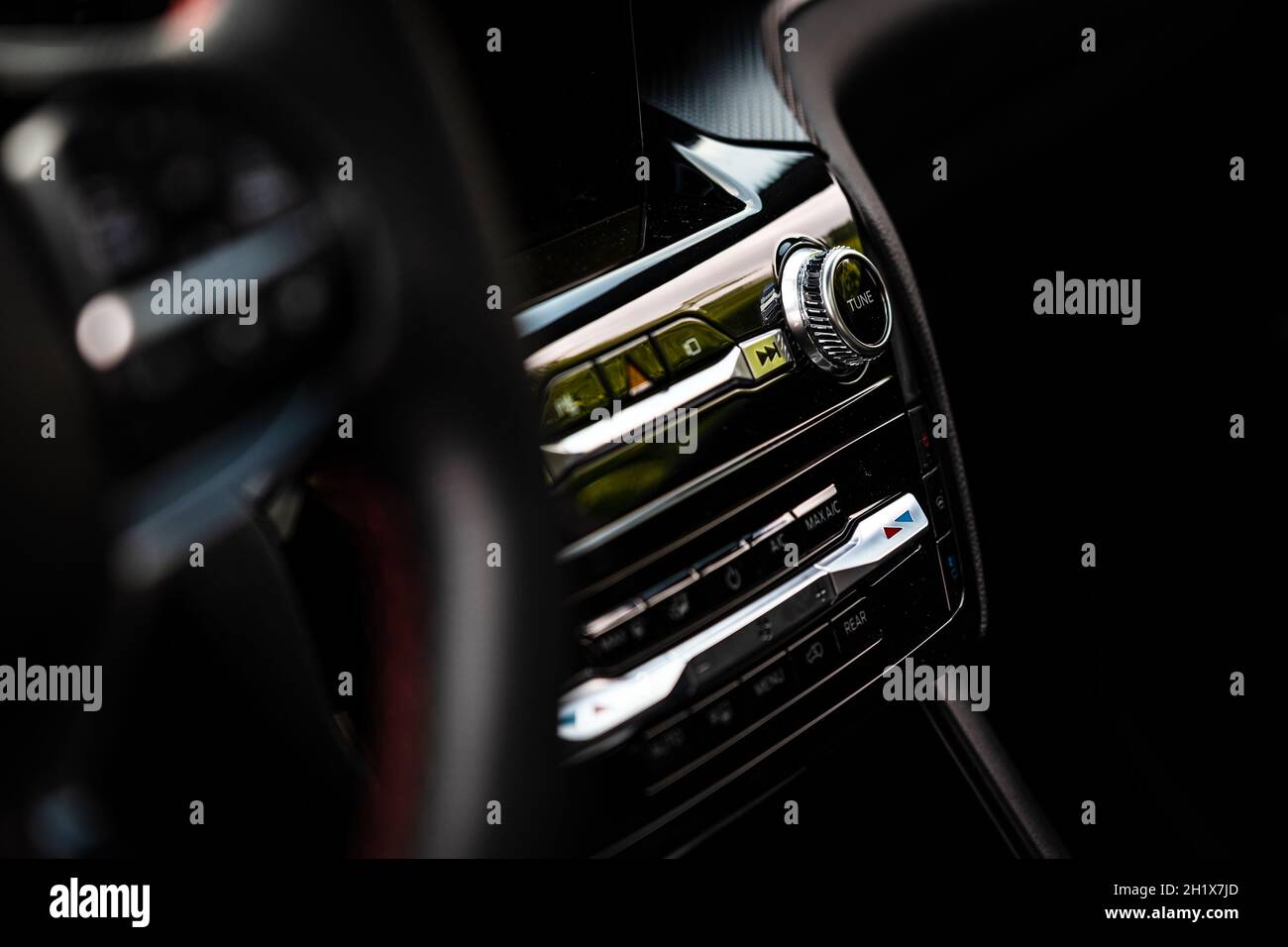 DIEDERSDORF, GERMANY - AUGUST 21, 2021: The details of interior of mid ...