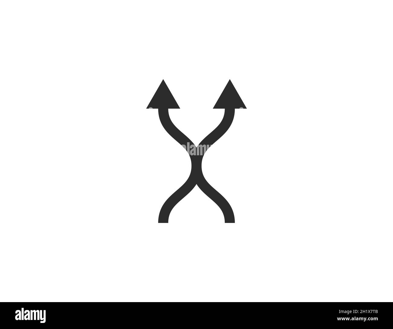 Arrow, two way, direction icon. Vector illustration. Flat design Stock ...