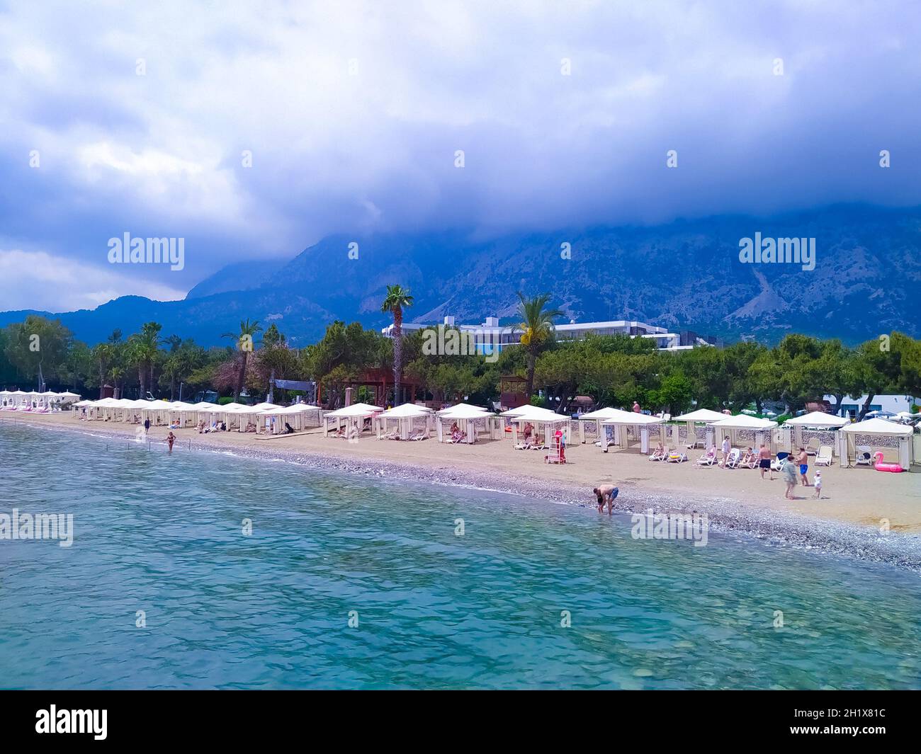 Beldibi, Kemer, Antalya, Turkey - May 11, 2021: The view of Rixos ...