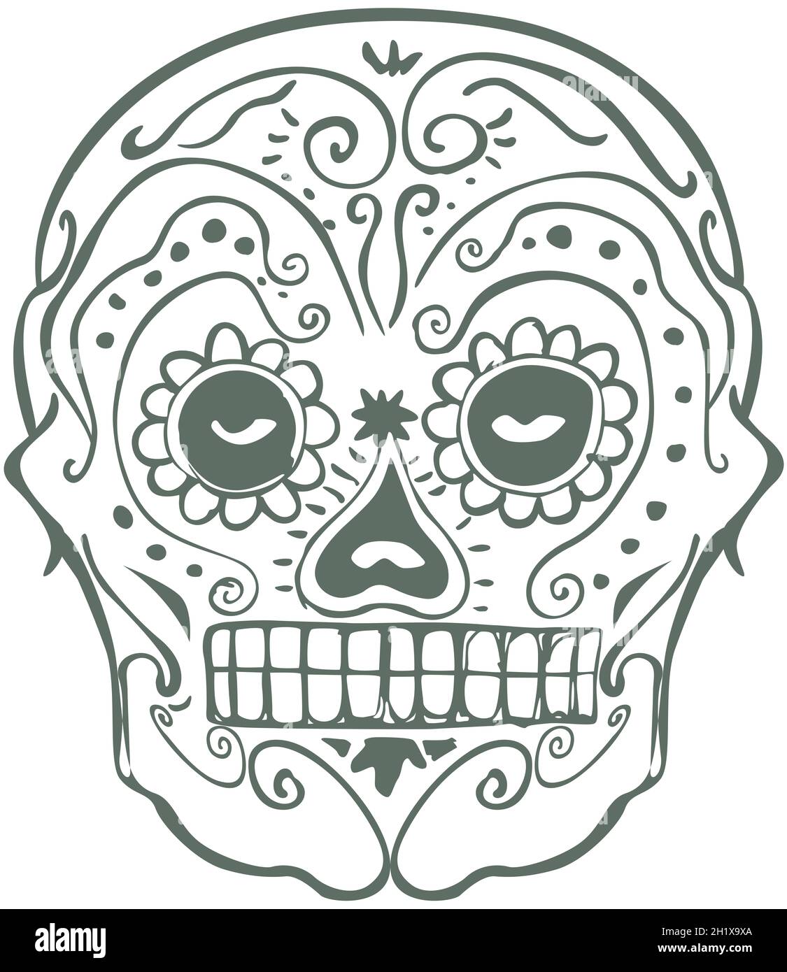 Cartoon sugar skull hi-res stock photography and images - Alamy