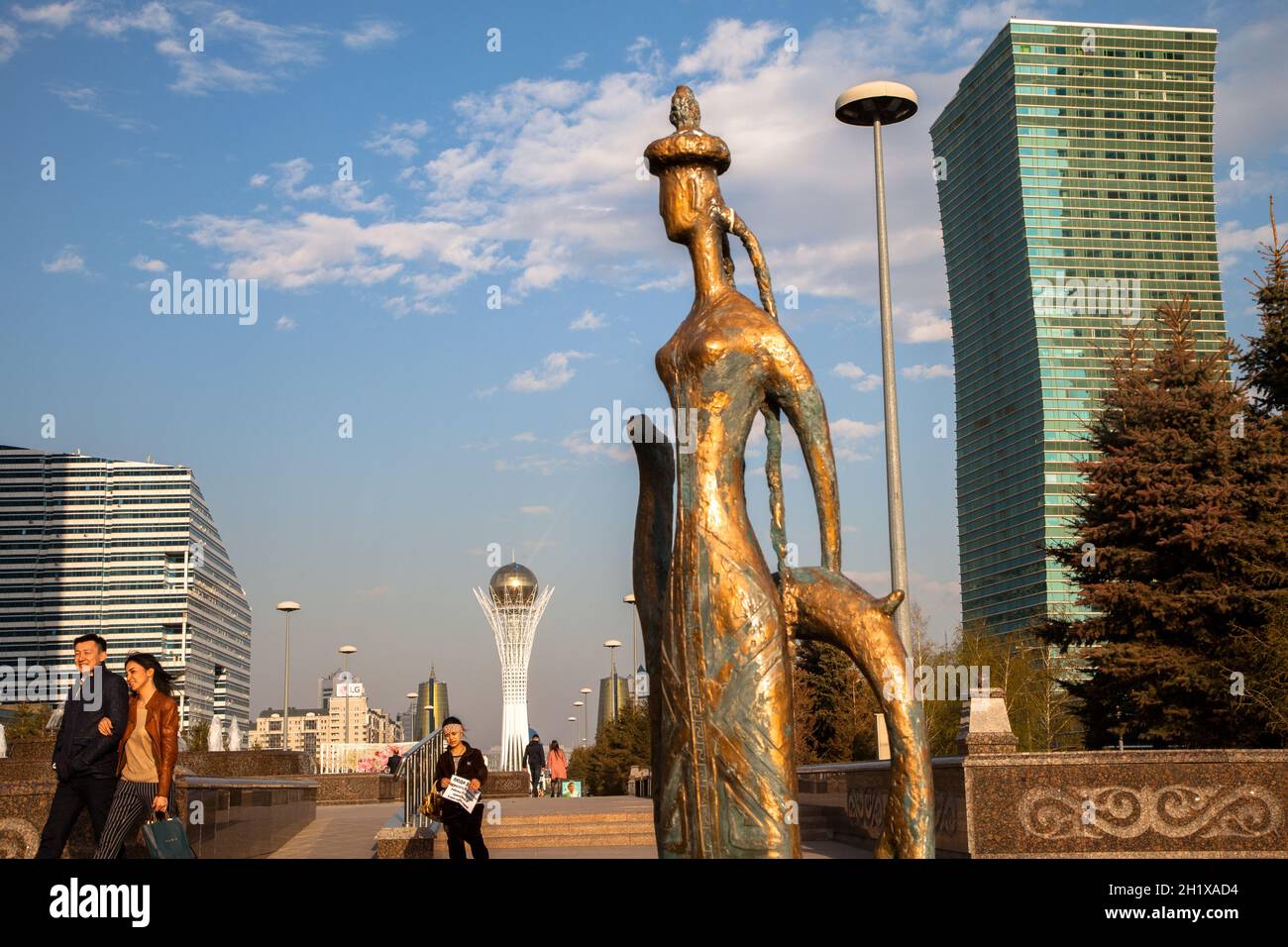 Nur Sultan,Kazakhstan - 05-02-2017:Modern sculpture view with ...
