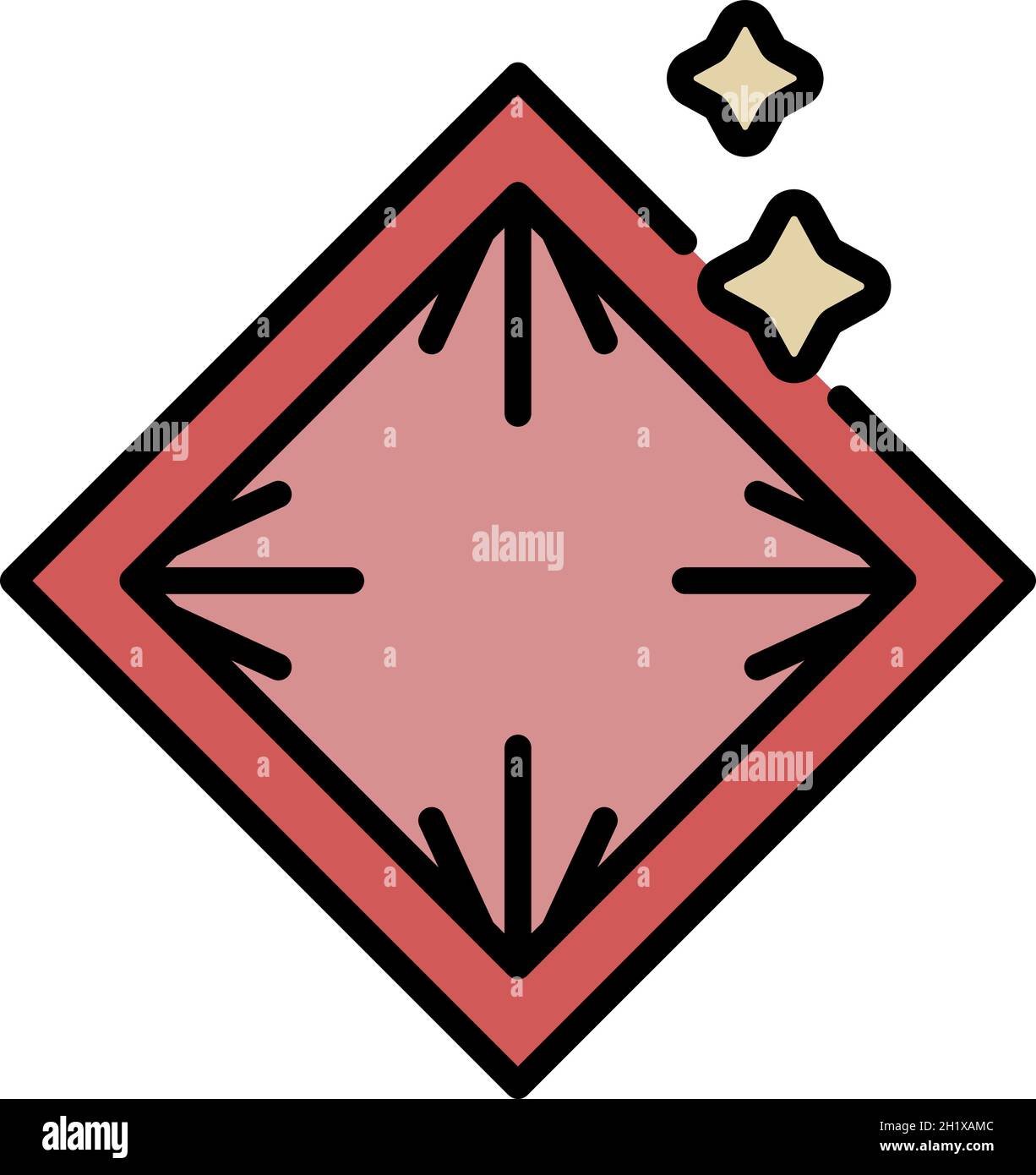 Jewel icon. Outline jewel vector icon color flat isolated Stock Vector ...