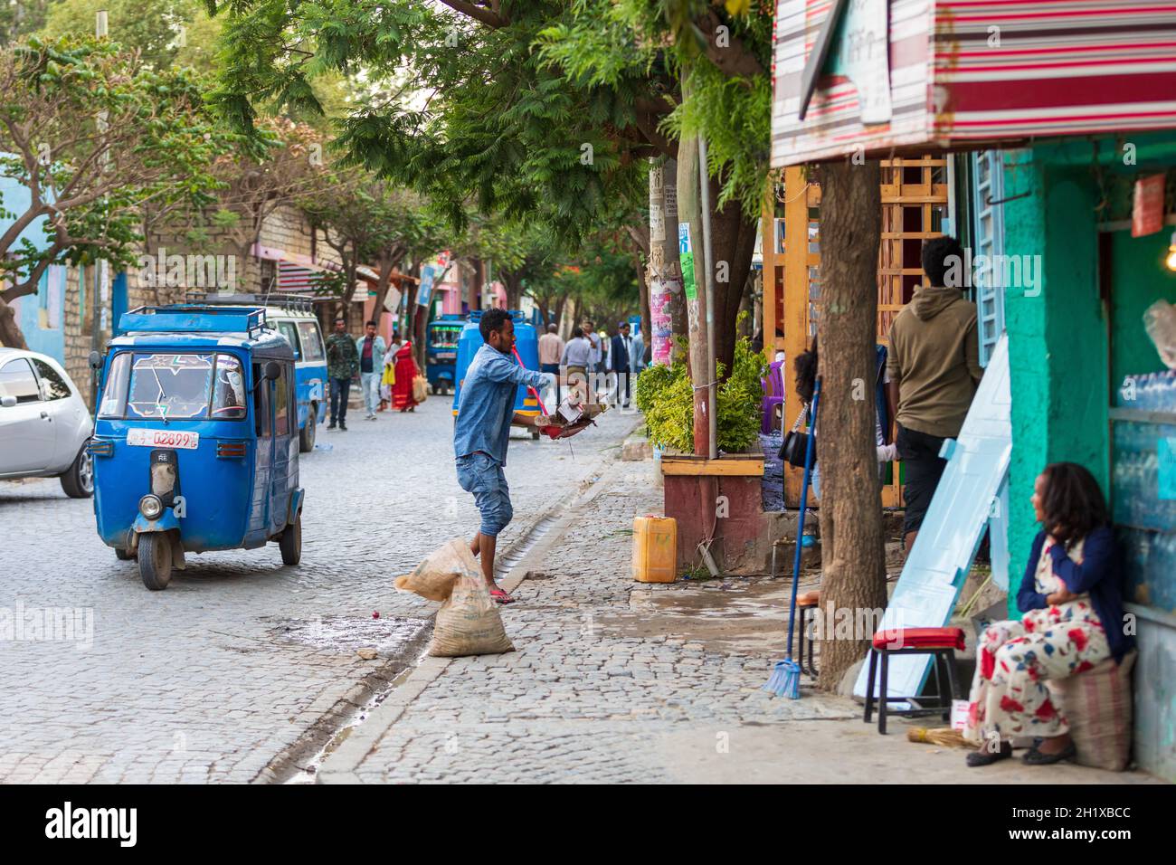 Mekelle, ETHIOPIA, APRIL 29th. 2019, Ordinary Ethiopians on the street ...
