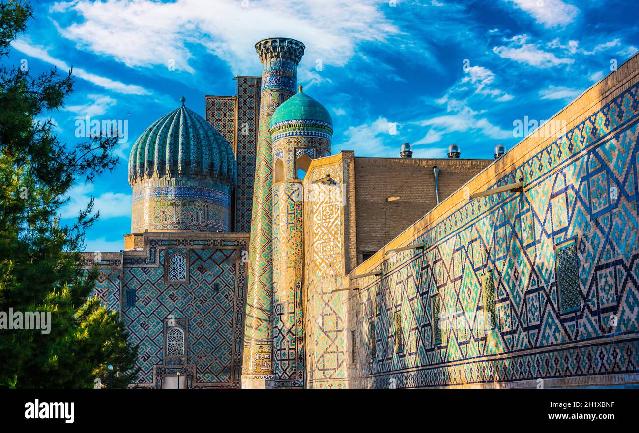 Architecture of Registan, an old public square in the heart of the ...